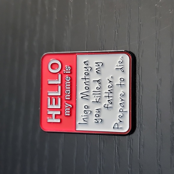 None | Jewelry | The Princess Bride Inigo Montoya Name Tag Movie ...